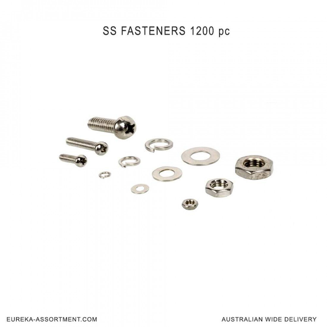 Eureka Assortment SS Fasteners 1200 pc