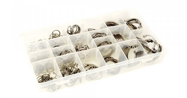 Eureka Assortment Stainless Internal Circlip Kit 10mm-50mm 360 pc